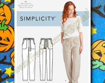 Simplicity 8841 Pull on Pants Simple Sewing Pattern Minimal Perfect ...