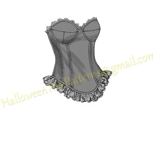 Butterick 6338 Lined Boned Corset Sewing Pattern Skirt Options Sizes 14 ...