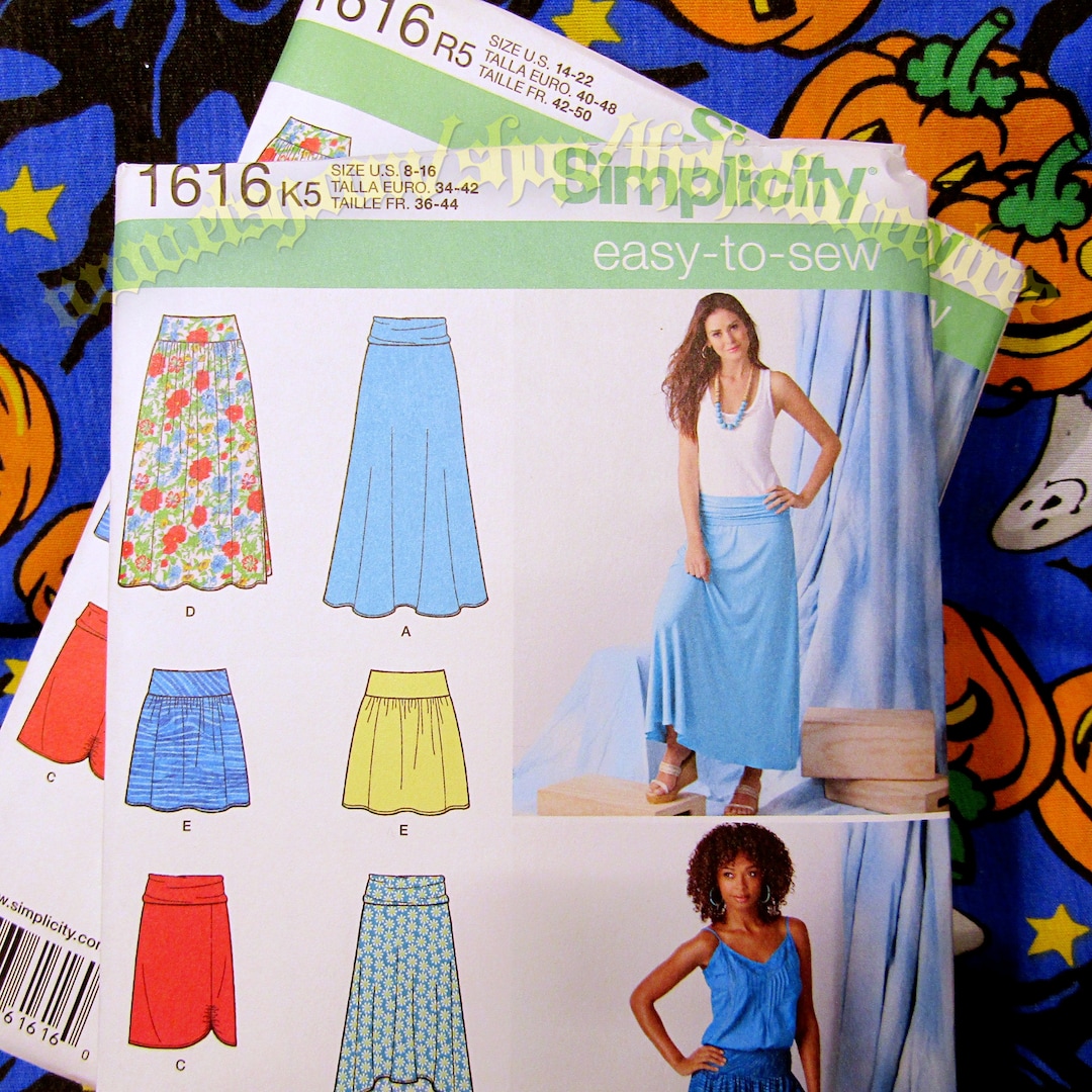 Simplicity 1616 Knit Skirt With Length Options Sewing Pattern Sizes 8 ...
