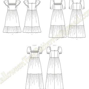 Butterick 6872 Dress Sewing Pattern Vintage Farmhouse Style, Sizes 16 ...