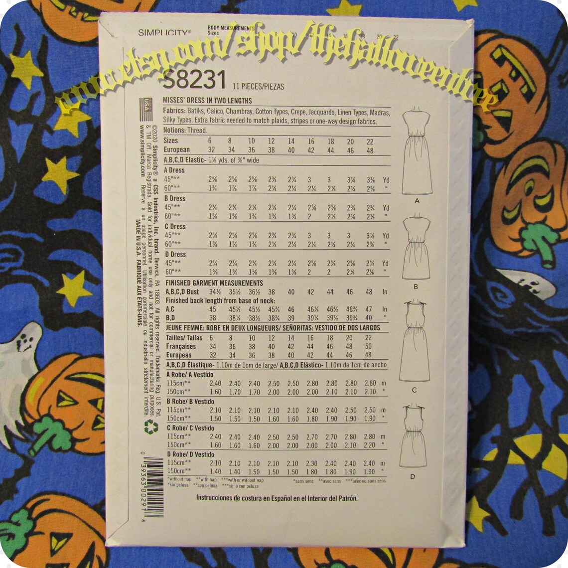 Simplicity 8231 Apron Dress Simple Dress Breezy Sewing Pattern - Etsy