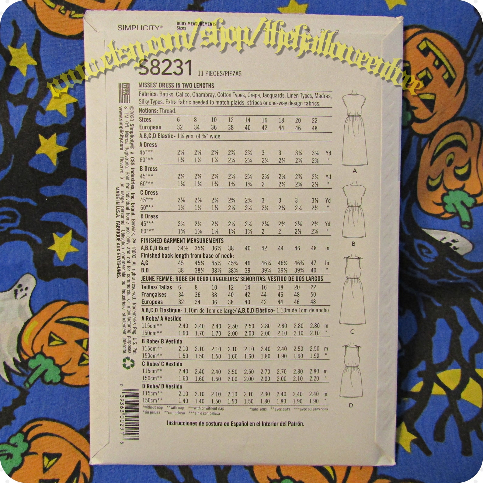 Simplicity 8231 Apron Dress Simple Dress Breezy Sewing Pattern - Etsy