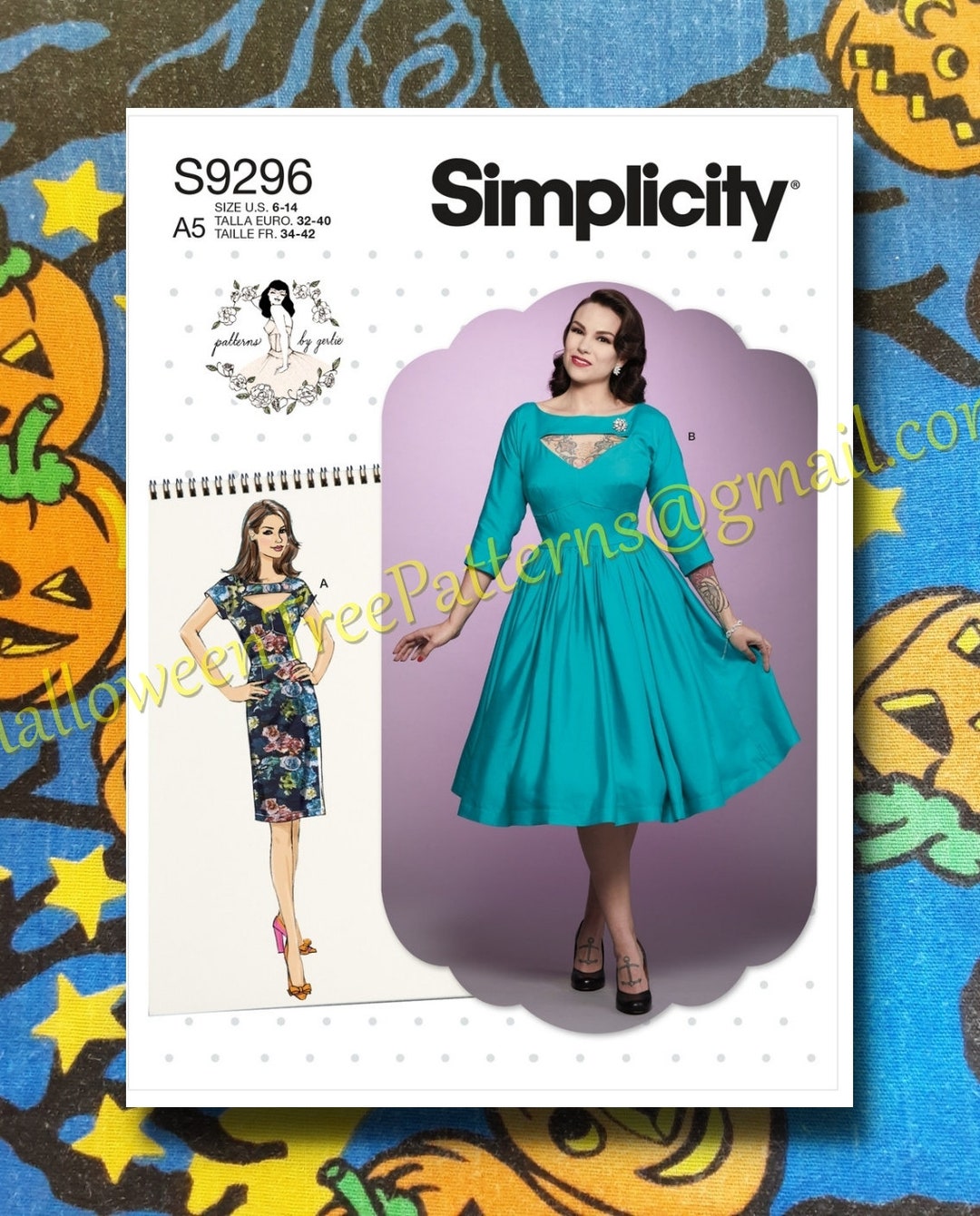 Simplicity S9296 Vintage Style Dress Sewing Pattern 6-14 Patterns by Gertie Rockabetty 9296 - Etsy