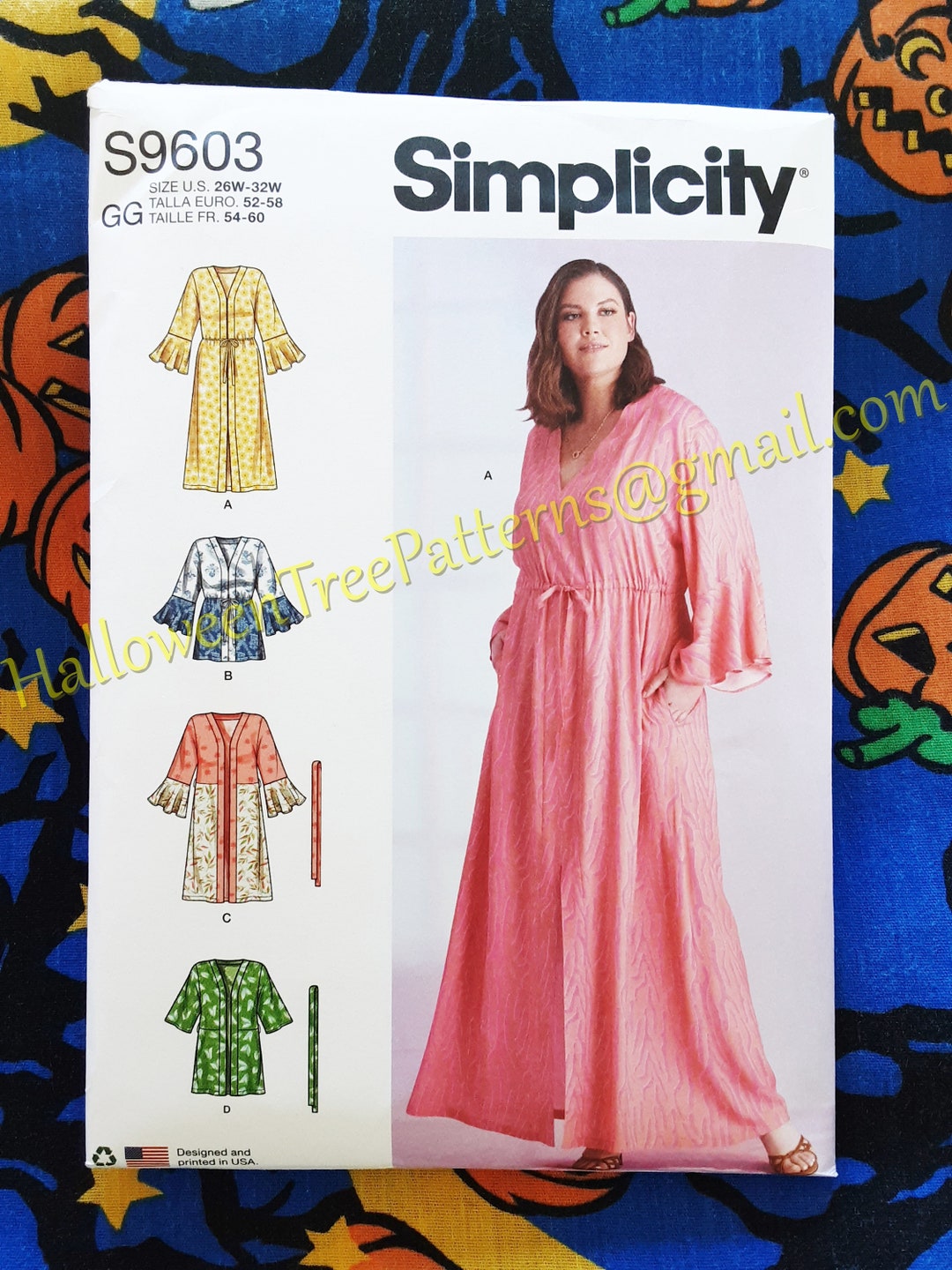 Simplicity 9603 Caftan Duster Cardi Farmhouse Robe Sewing Pattern Sizes ...