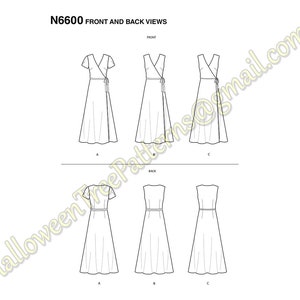 New Look 6600 Wrap Dress Sewing Pattern Sizes 10-22 N6600 - Etsy