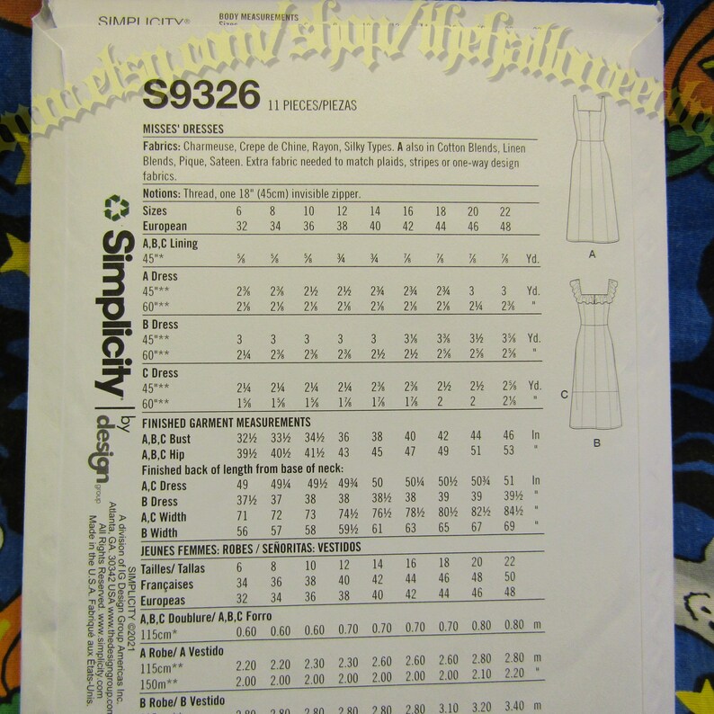 Simplicity 9326 Summer Dresses Sewing Pattern Sizes 14-22 - Etsy