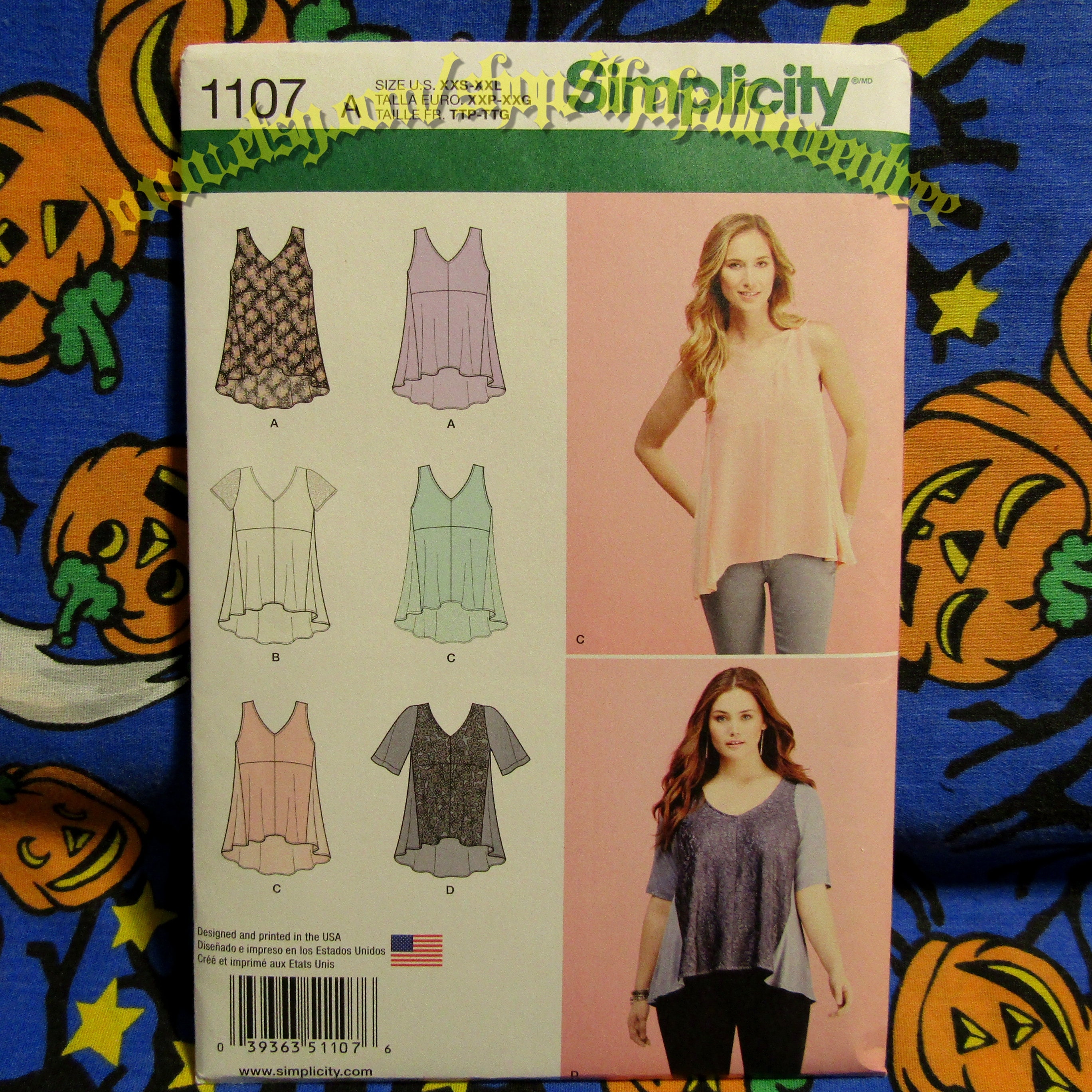 Simplicity 1107 Simple Tank Cami Blouse Top Sewing Pattern - Etsy