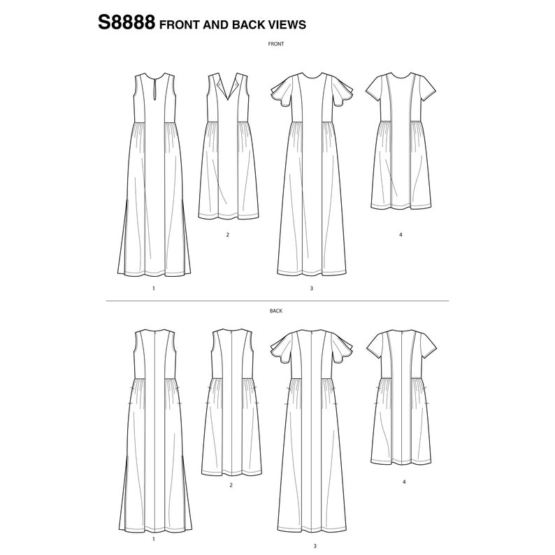 Simplicity 8888 House Dress Sewing Pattern With Options for | Etsy