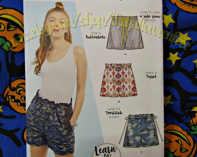 Simplicity 8651 Paper Bag Easy Shorts Sewing Pattern Sizes 6-18 S8651 ...