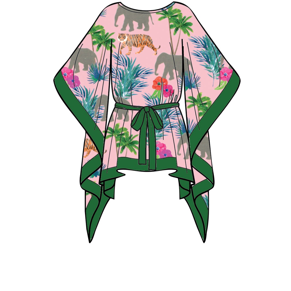 Simplicity 8937 Caftan Beach Wrap Dress Sewing Pattern - Etsy