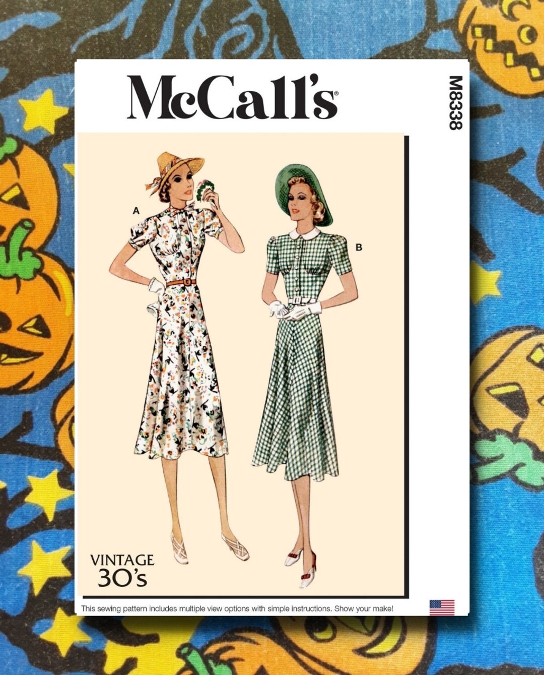 Mccalls 8338 Mid Century Vintage Style Dress Sewing Pattern Sizes E5 14 ...