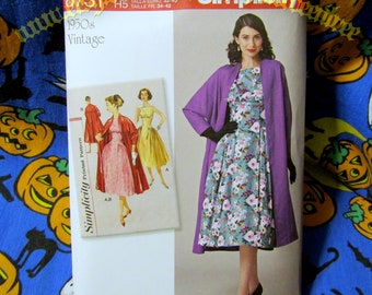 Simplicity 8980 Dress and Jacket Vintage Style Sewing Pattern | Etsy