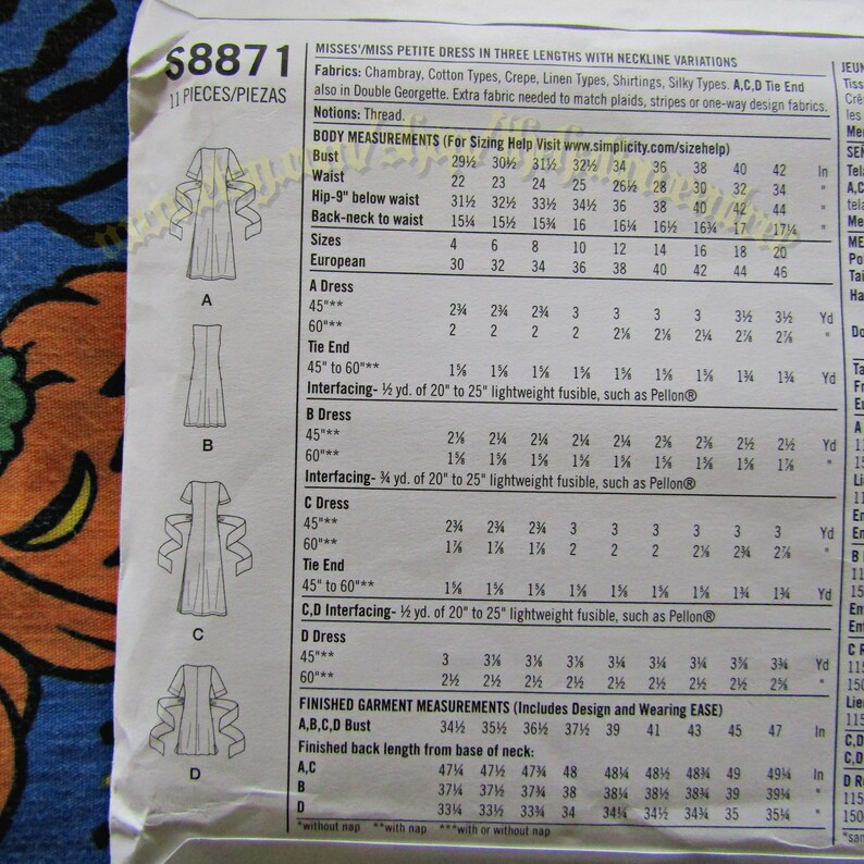 Simplicity 8871 4-12 Dress With Neckline Variation and Belt | Etsy