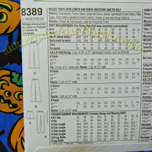 Simplicity 8389 Side Tie Pull on Pants Simple Sewing Pattern Shorts ...