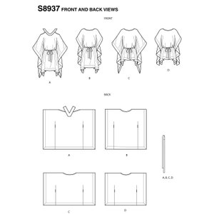 Simplicity 8937 Caftan Beach Wrap Dress Sewing Pattern Includes Adult ...