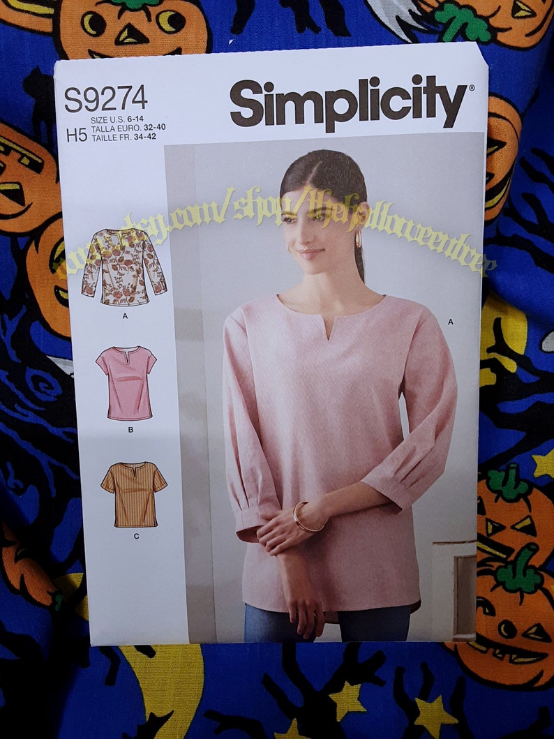 Simplicity 9274 Pullover Blouse Tunic Top Sewing Pattern Adult - Etsy