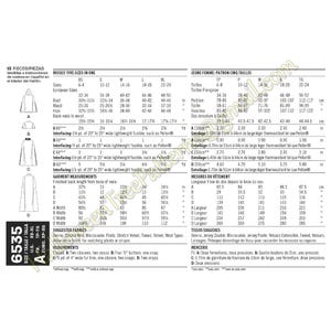 New Look 6535 Cape Poncho Jackets SEWING PATTERN Envelope Wear Xs-xl ...