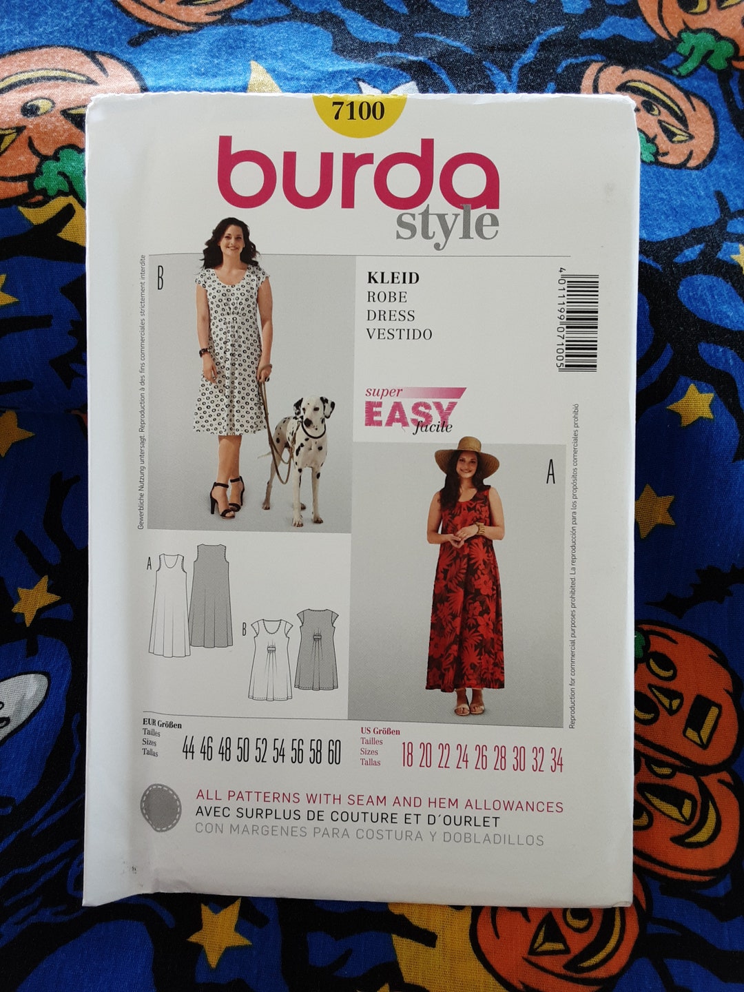 Burda Style 7100 Boho Breezy Housedress Dress Farmhouse Sewing Pattern ...