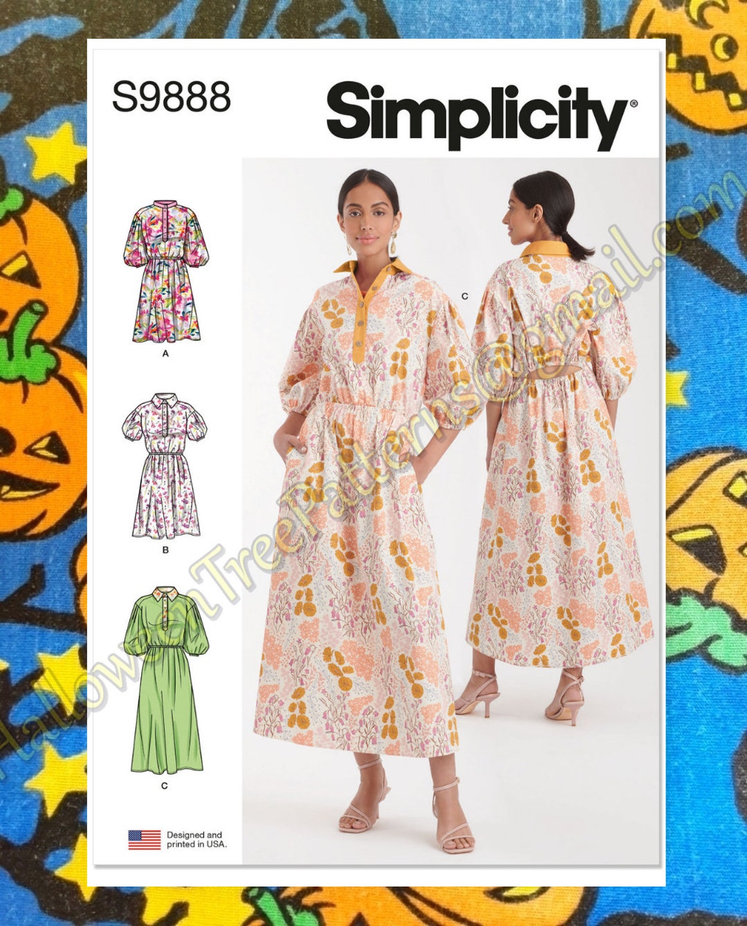 Simplicity 9888 Farmhouse Dress Shirtdress Sewing Pattern Sizes 14-22 ...