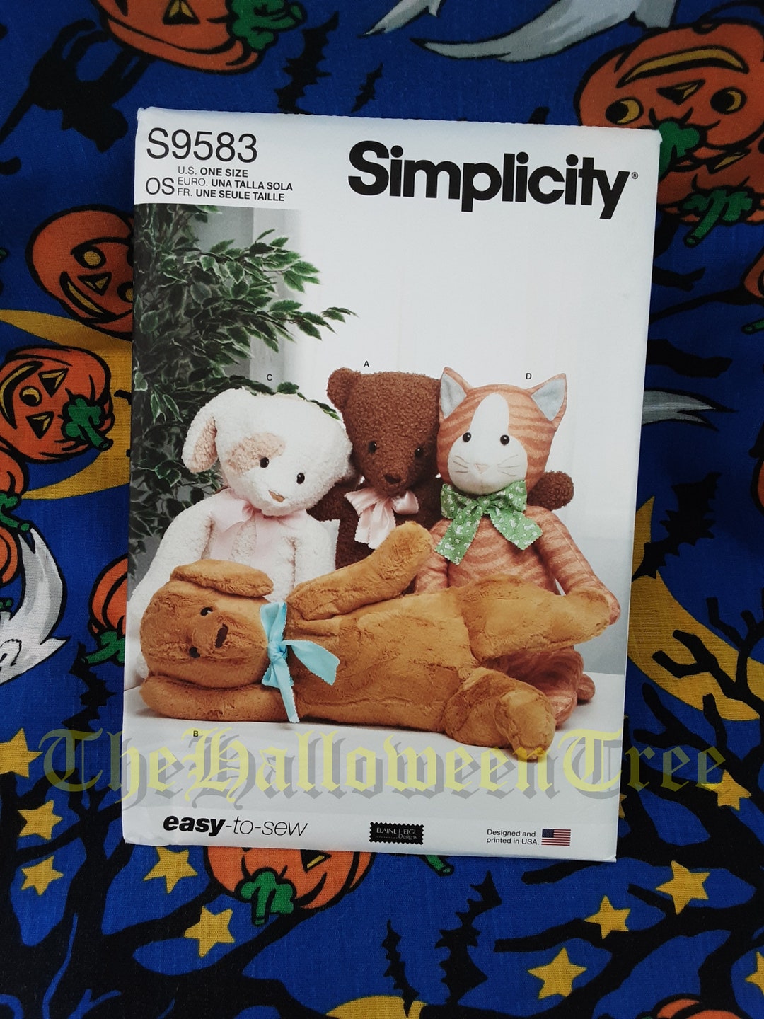 Simplicity 9583 Plushies Stuffed Animal Simple Sewing Patterns Teddy ...