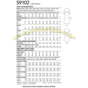 Simplicity 9102 Caftan Summer House Dress Sewing Pattern Sizes 6-14 ...