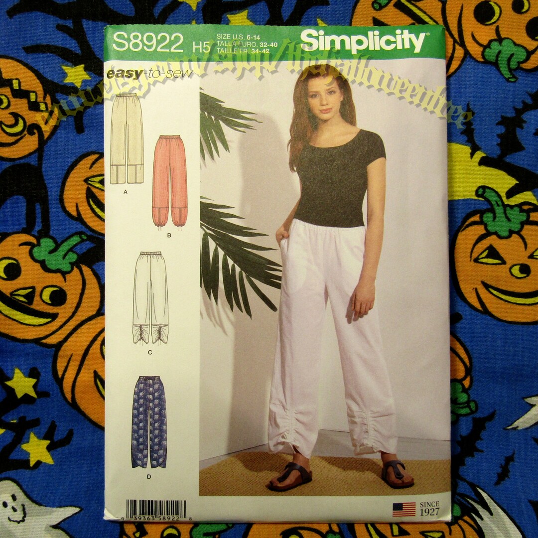 Simplicity 8922 Pull on Pants Sewing Pattern Cute Detail Sizes 6-14 ...