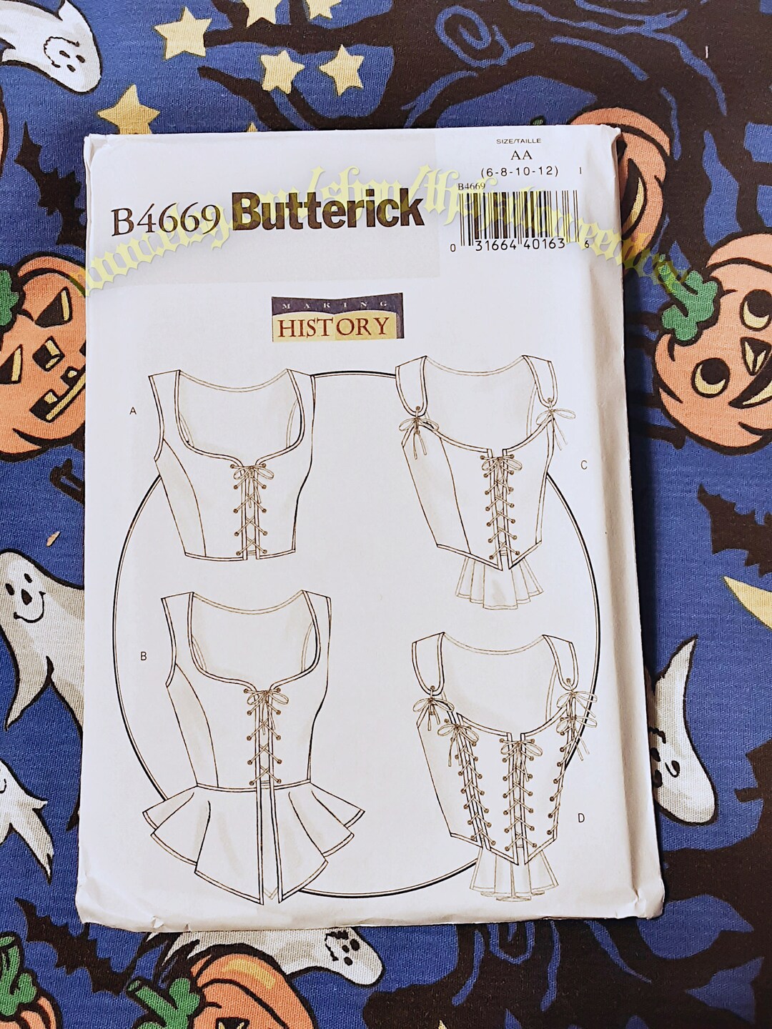 Butterick 4669 Lined Corset Stays Sewing Pattern Sizes 6-12 B4669 Aka ...