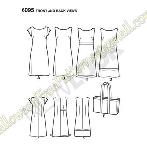 New Look 6095 Dress Sewing Pattern Sizes 10-22 N6095 - Etsy