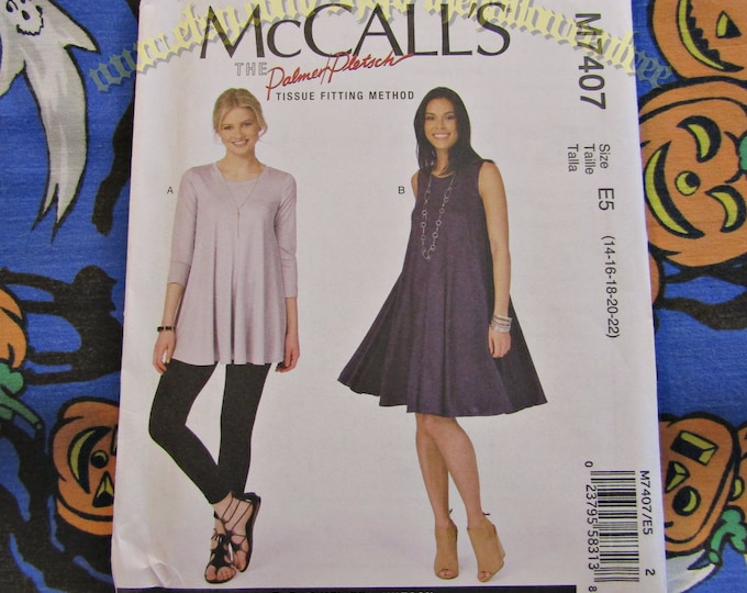 Mccalls 7407 Flared Knit Tunic Top SEWING PATTERN Adult Sizes Medium to ...