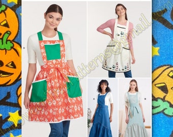Kwik Sew 4300 Simple Apron Dress Smock Sewing Pattern Sizes Extra Small to Extra Large K4300 ...