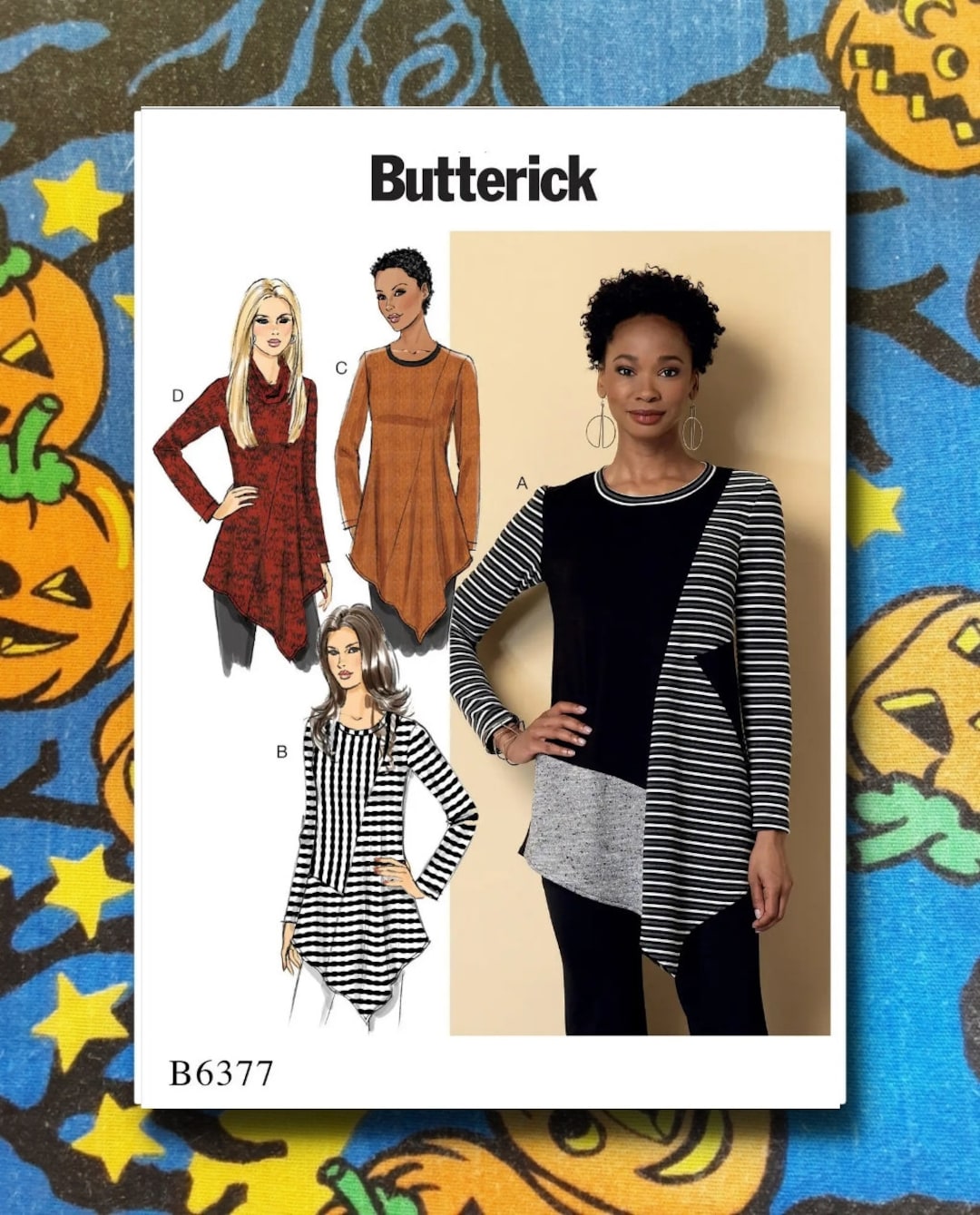 Butterick 6377 Shirtdress Shirt Dress Assymetrical Tunic Blouse Sewing ...