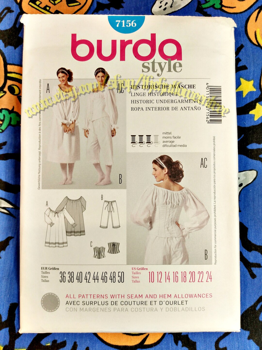 Burda Style 7156 Historical Undergarments Sewing Pattern B7156 - Etsy