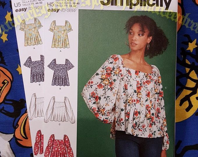 Simplicity 9452 R11262 Peasant Blouse Top Tunic Sewing Pattern Sizes 16 ...