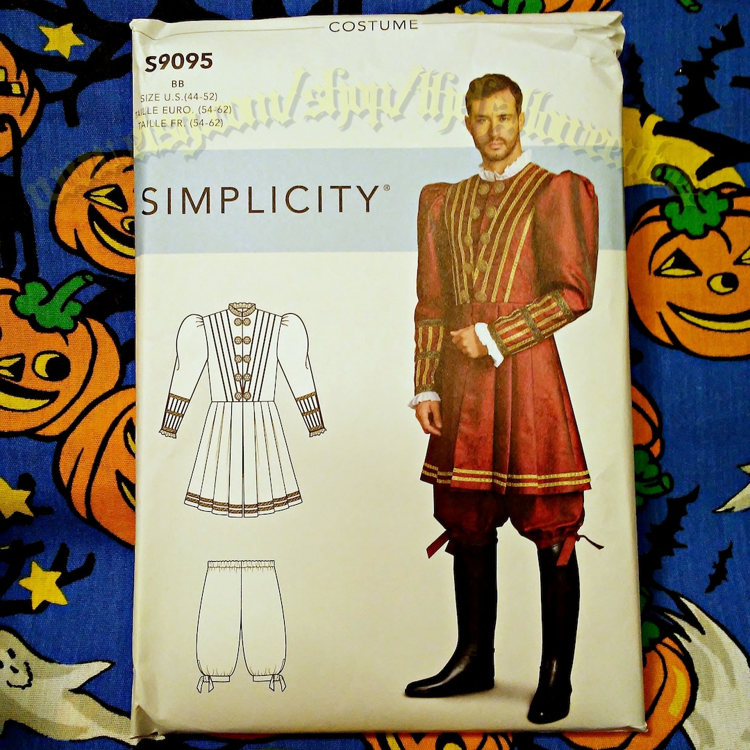 Simplicity 9095 Medieval Knight King Lord Renaissance Costume Sewing ...
