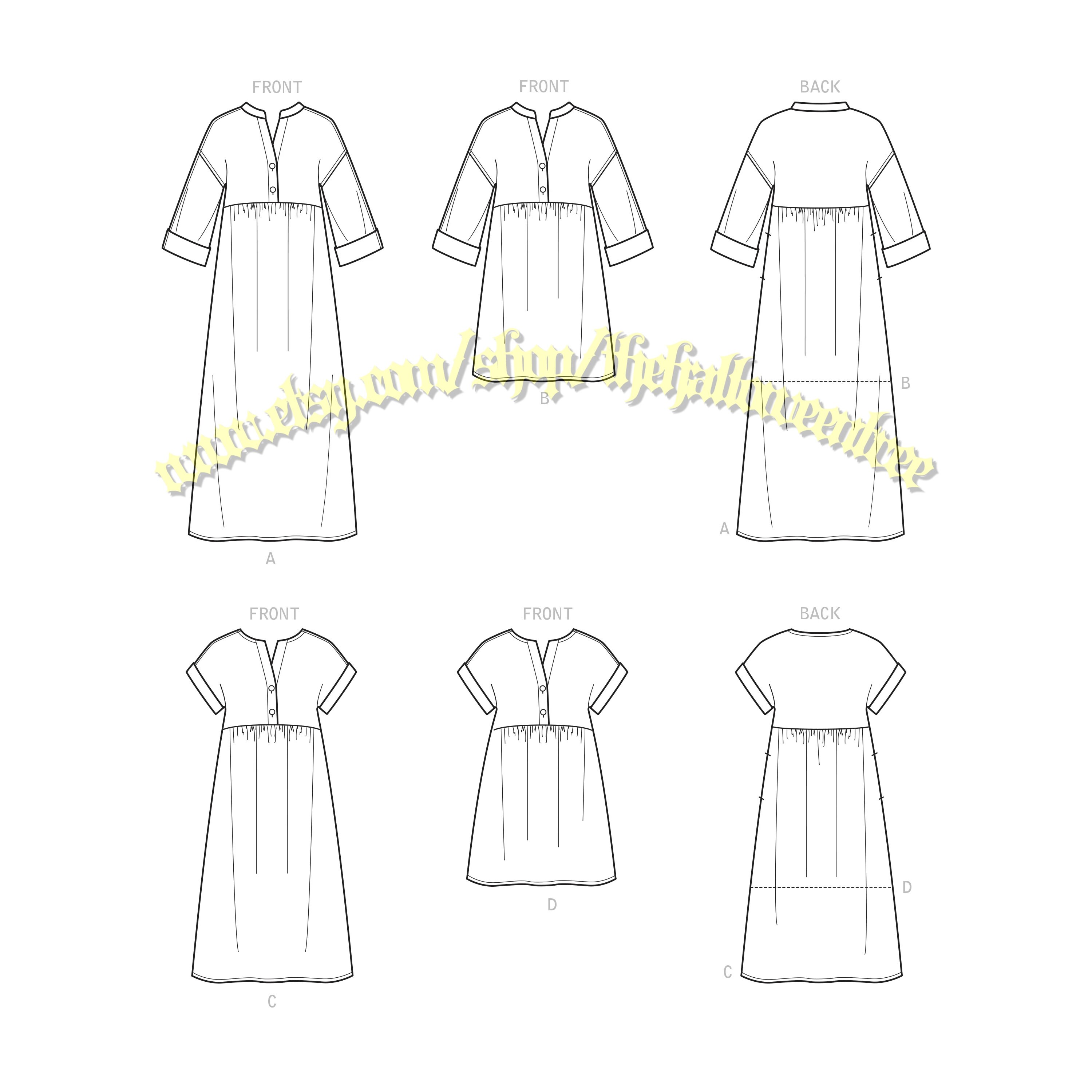 Simplicity 9102 Caftan Summer House Dress Sewing Pattern Sizes 16-24 ...