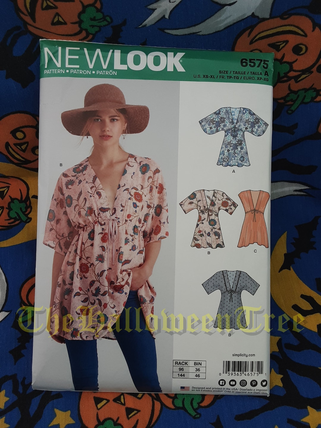 New Look 6575 Blouse Top Boho Farmhouse Summer Blouse Shirt Top Sewing ...