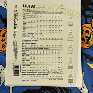 Mccalls 8193 Summer Dress Sewing Pattern Sizes 16-24 M8193 - Etsy