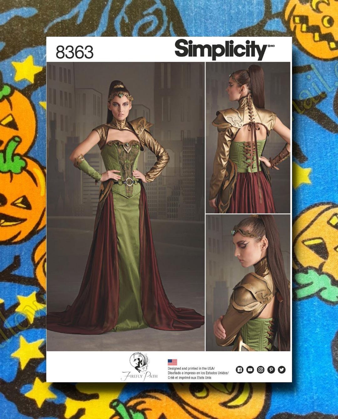 Simplicity S8363 Craft Foam Armor Corset and Full Skirt Sewing Pattern ...