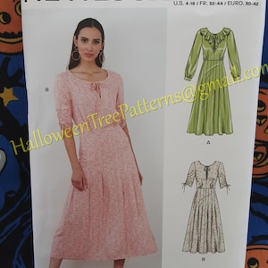 New Look 6695 Farmhouse Dresses Sewing Pattern Sizes 4-16 - Etsy