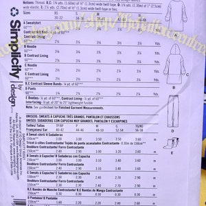 Simplicity 9456 R11291 Hoodie Oversized Adult Pajamas Loungewear ...