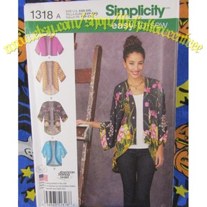 Simplicity 9124 Kimono Cardigan Sewing Pattern XXS-XXL S9124 1318 - Etsy