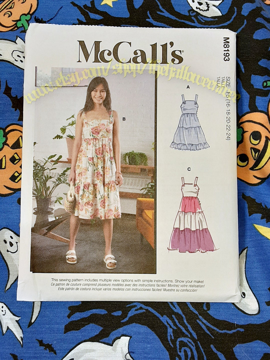 Mccalls 8193 Summer Dress Sewing Pattern Sizes 16-24 M8193 - Etsy