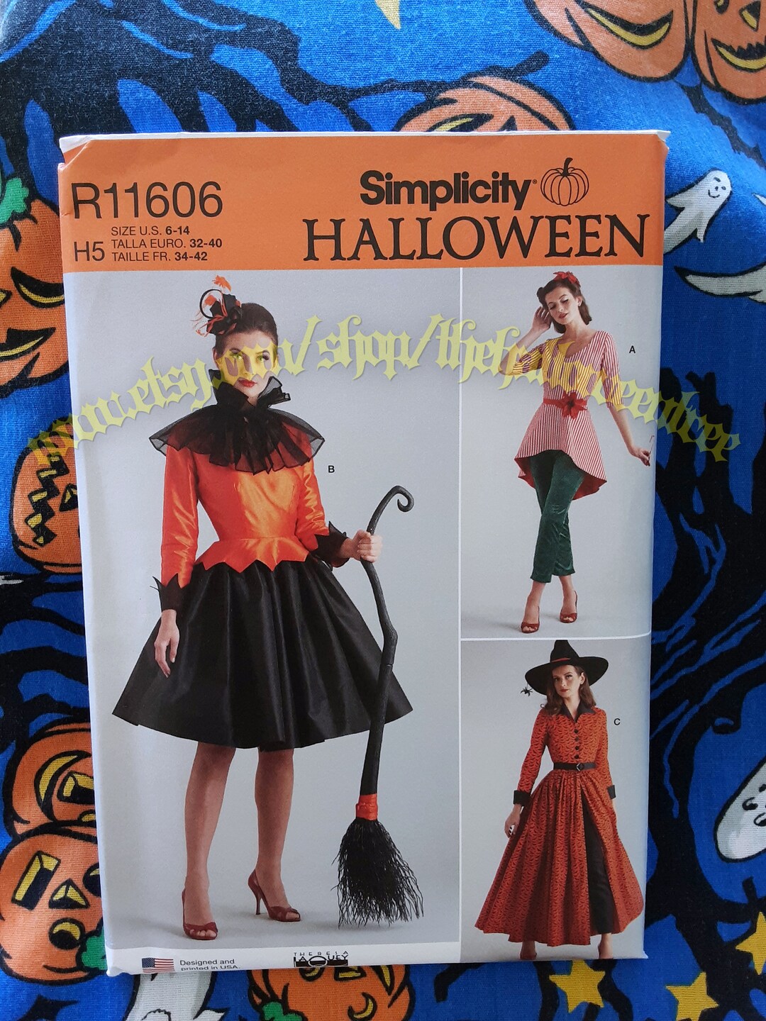 Simplicity 9632 R11606 6-14 Costume Dress Pants Witch Dress Sewing ...