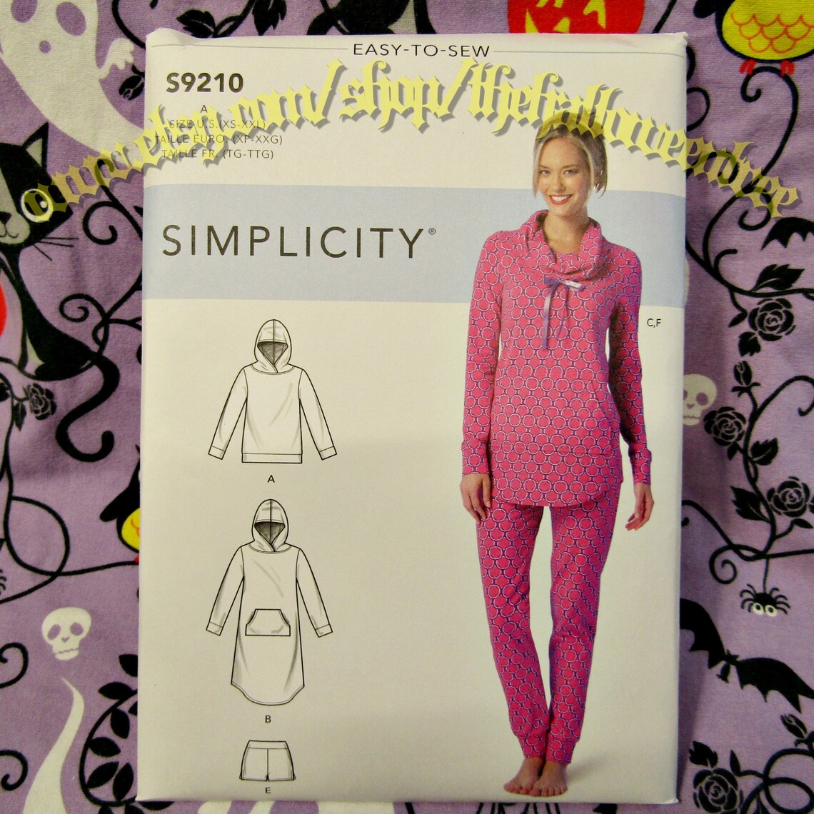 Simplicity 9210 Hooded Pajamas and Slippers Sewing Pattern - Etsy