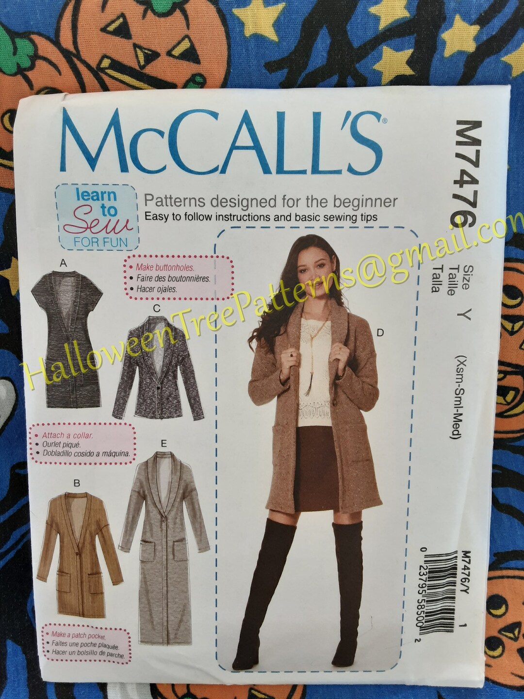 Mccalls 7476 Jacket Sweater Duster Sewing Pattern XS-M M7476 - Etsy