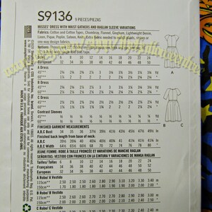 Simplicity 9136 Simple to Make Easy Raglan dress Sewing | Etsy