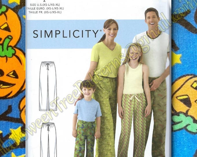 Simplicity 2290 Pajama Bottoms Sewing Pattern Pants Loungewear Adult ...