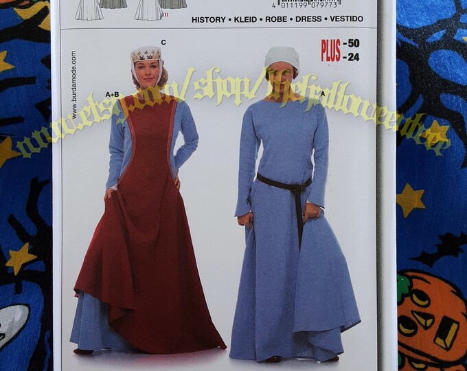 Burda 7977 Costume Pattern Sewing Pattern Medieval Renaissance Viking ...