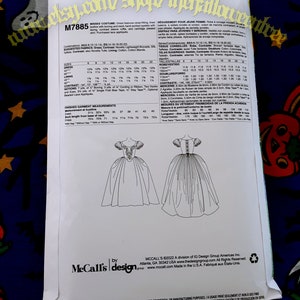 Mccalls 7885 Ball Gown Court Dress Renaissance Costume Sewing Pattern ...