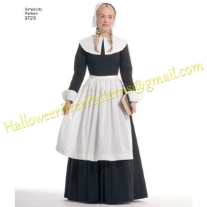 Simplicity 3723 Witch Pioneer Bonnet Pilgrim Salem the Witch Crucible ...